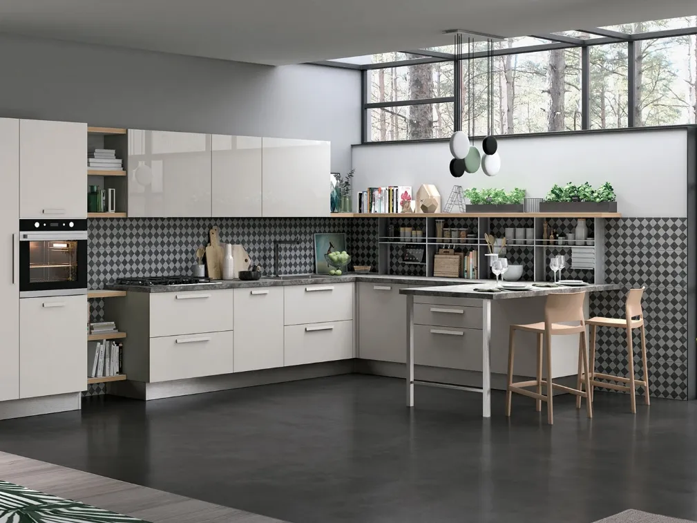 Cucina Moderna Tablet Bianco di Creo